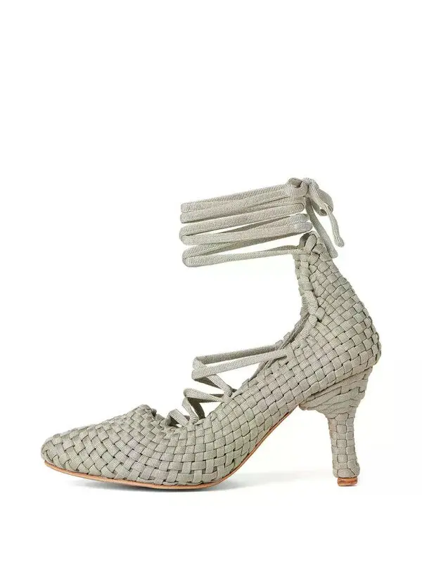 ISA BOULDER Leather Kitten Heel Pumps