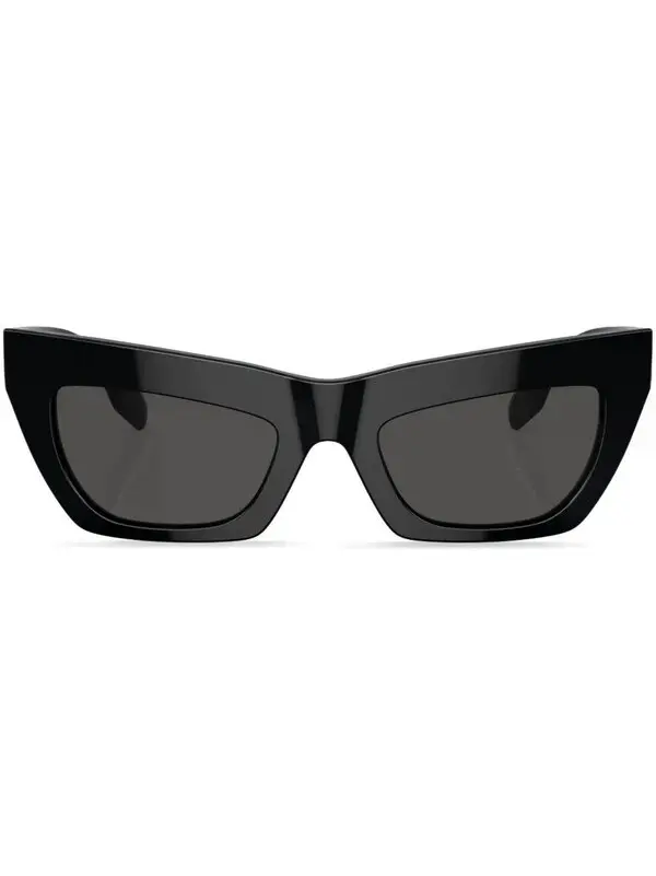 Burberry Cat-eye Tb Monogram Sunglasses - Black