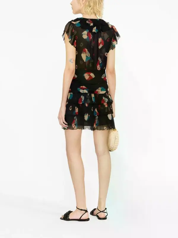 Ulla Johnson Zina Graphic-print Mini Dress - Black