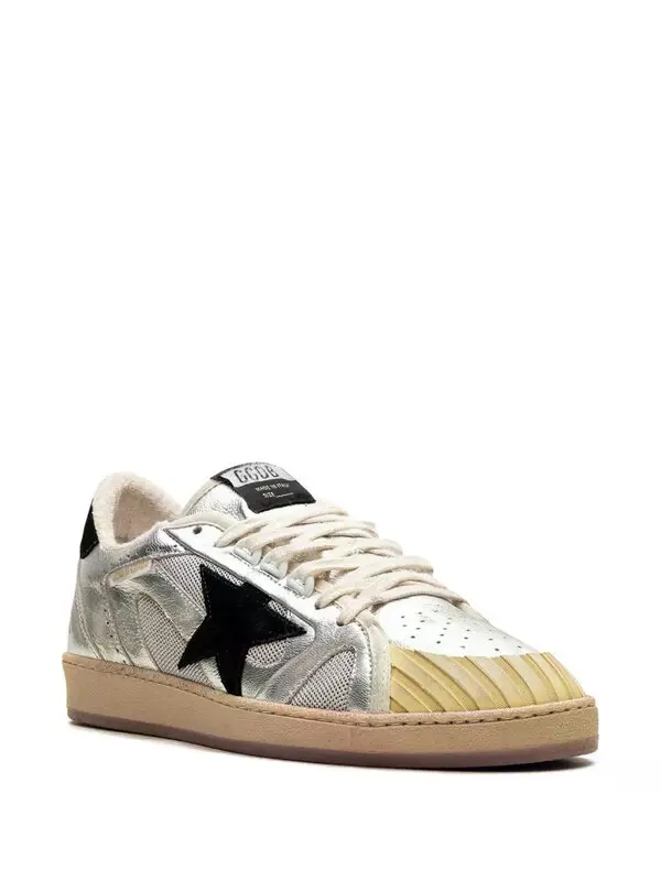 GOLDEN GOOSE Ball Star Silver/black Sneakers