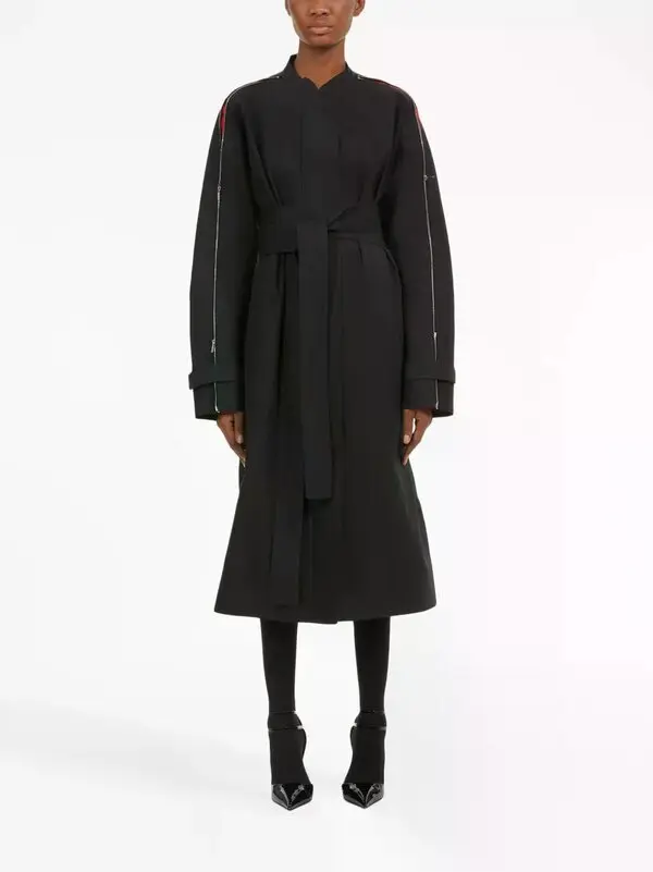 FERRAGAMO Belted Trench Coat With Zip Detailing