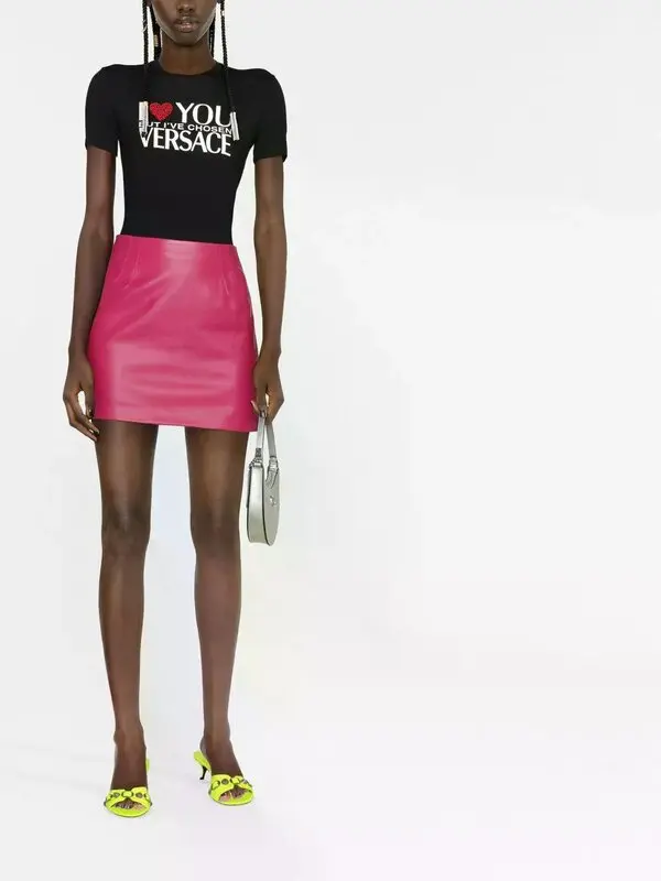 Versace Slogan-print T-shirt - Black