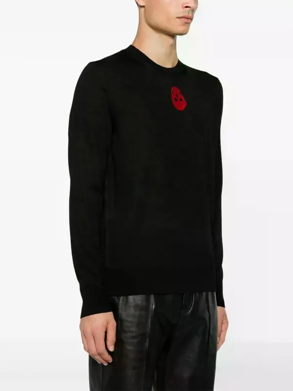 Alexander McQueen Inverted Skull-embroidered Sweater