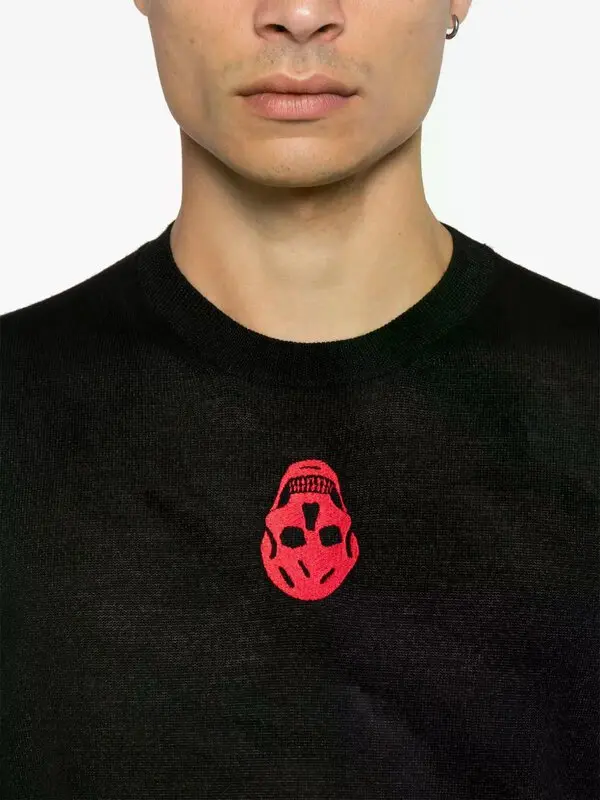 Alexander McQueen Inverted Skull-embroidered Sweater