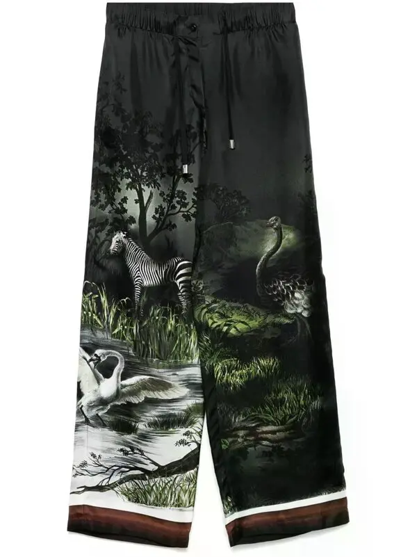 Attico Printed Trousers - Grey