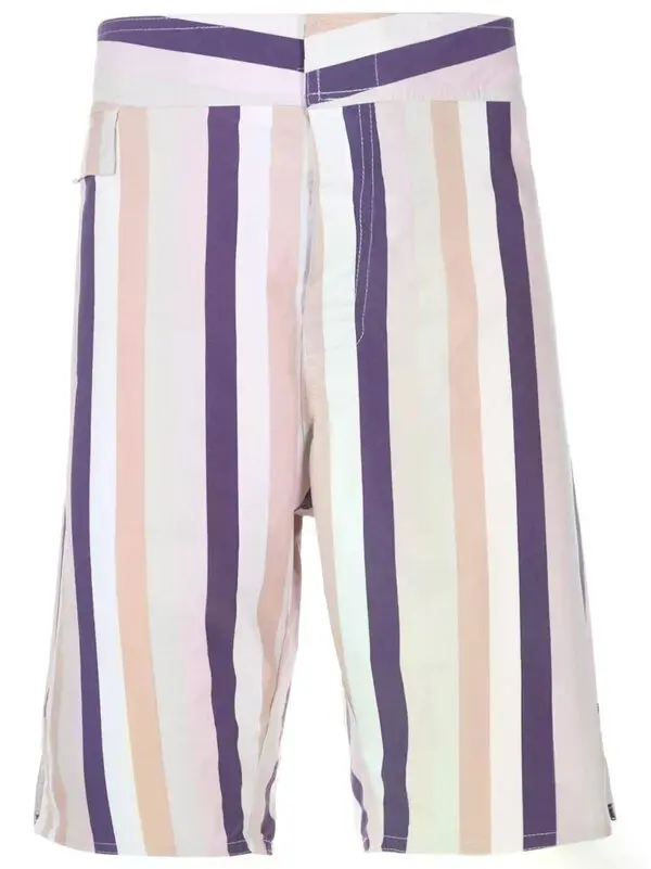 AMIR SLAMA Striped Bermuda Shorts - Neutrals