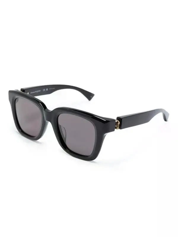 Alexander McQueen Skull-appliqué Square-frame Sunglasses