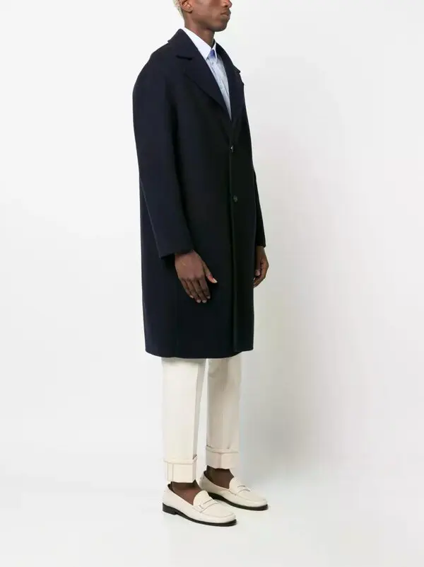 LARDINI Single-breasted Wool-cashmere Coat