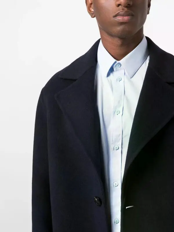 LARDINI Single-breasted Wool-cashmere Coat
