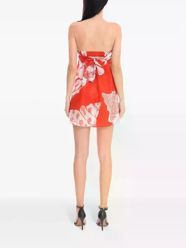 AMIR SLAMA Starfish-print Mini Dress