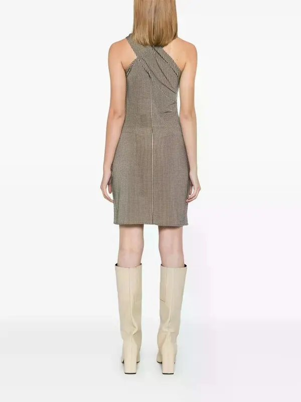 COURREGES Criss-cross Jersey Mini Dress - Neutrals