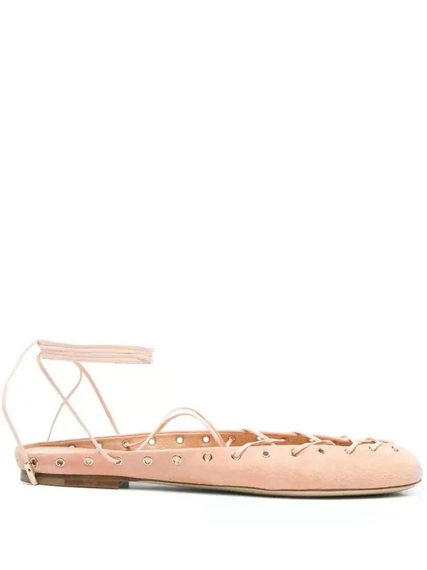 Chloé Ghillies Leather Ballet Flats - Pink