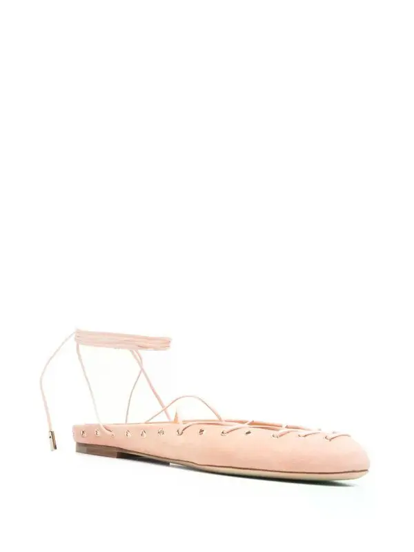 Chloé Ghillies Leather Ballet Flats - Pink