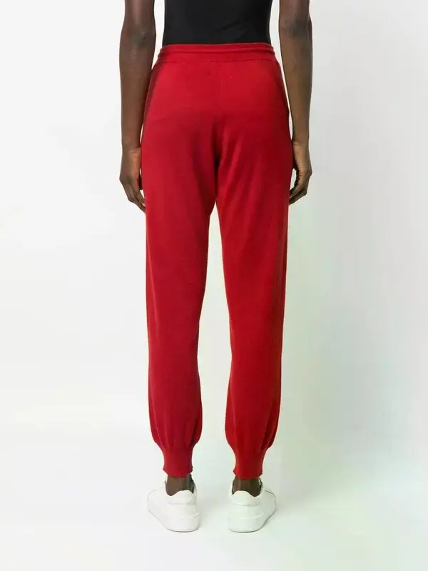BARRIE Drawstring Cashmere Track Pants - Red
