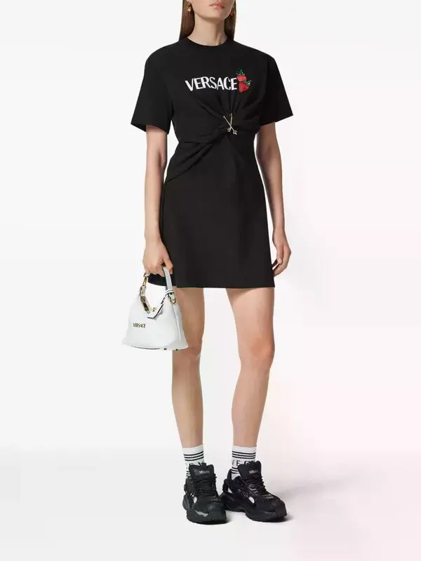 Versace Safety Pin Embroidered T-shirt Dress