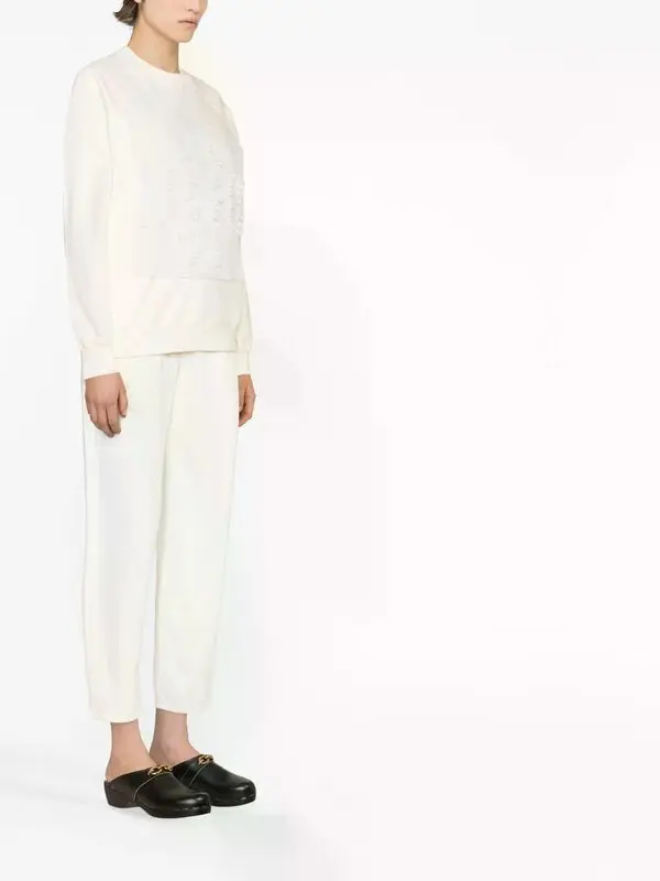 BARRIE B-logo Cotton-cashmere Sweatshirt - Neutrals