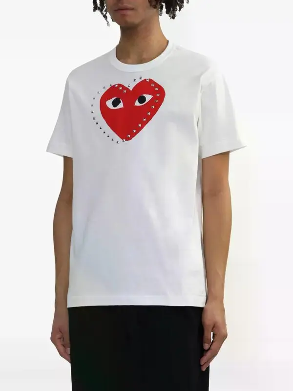 Play Comme Des Garcon Heart-print T-shirt