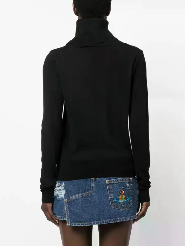 VIVIENNE WESTWOOD Orb-embroidered Roll Neck Jumper