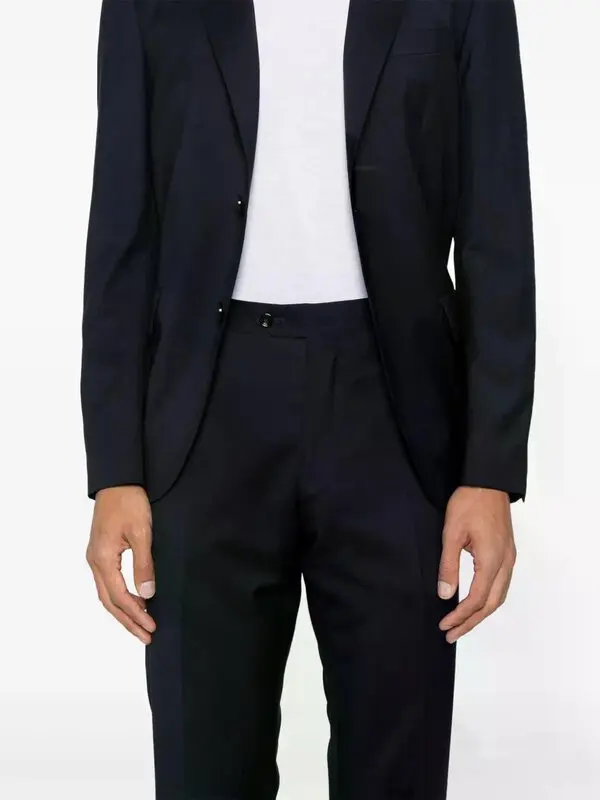 LARDINI Brooch-detail Suit - Blue