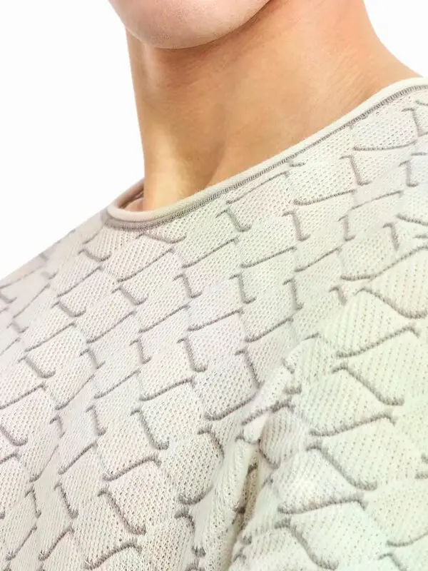 Giorgio Armani Zigzag-embroidered Round-neck Jumper