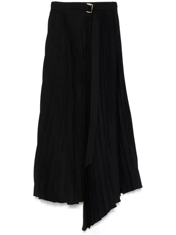 PARLOR Belted Midi Skirt