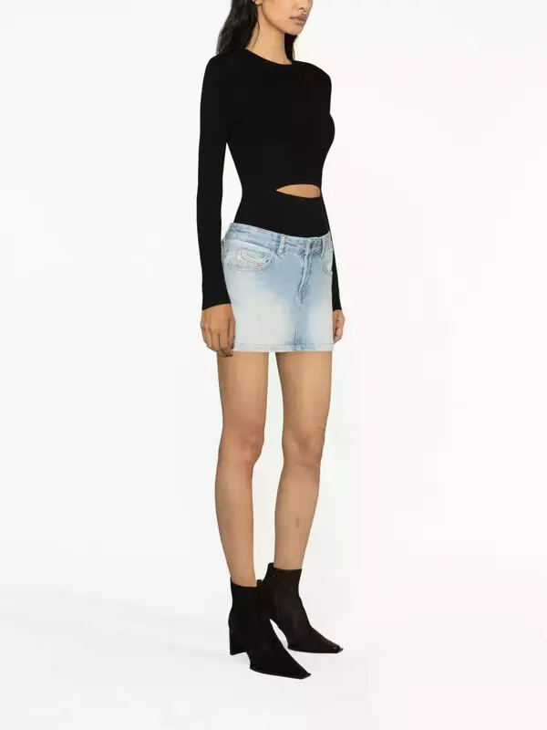 DIESEL® M-peris Cut-out Knitted Top - Black
