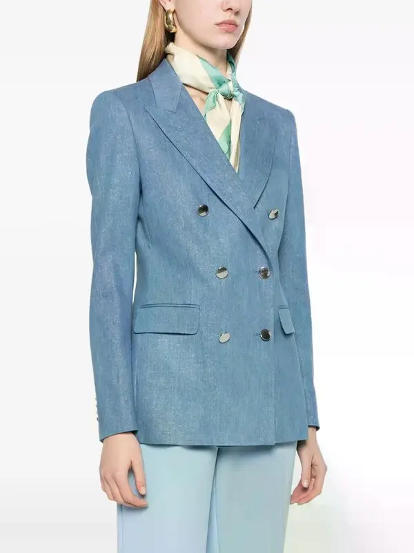 Tagliatore Glitter-detail Blazer - Blue