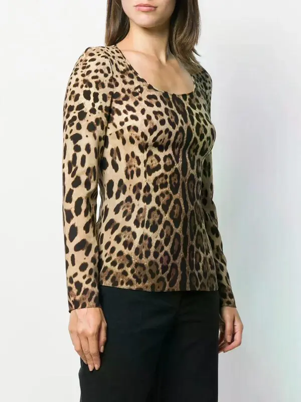 Dolce & Gabbana Leopard-print Long-sleeve T-shirt
