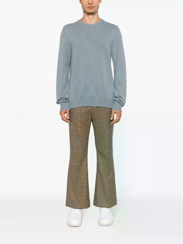 BARRIE B Label Cashmere Jumper - Blue