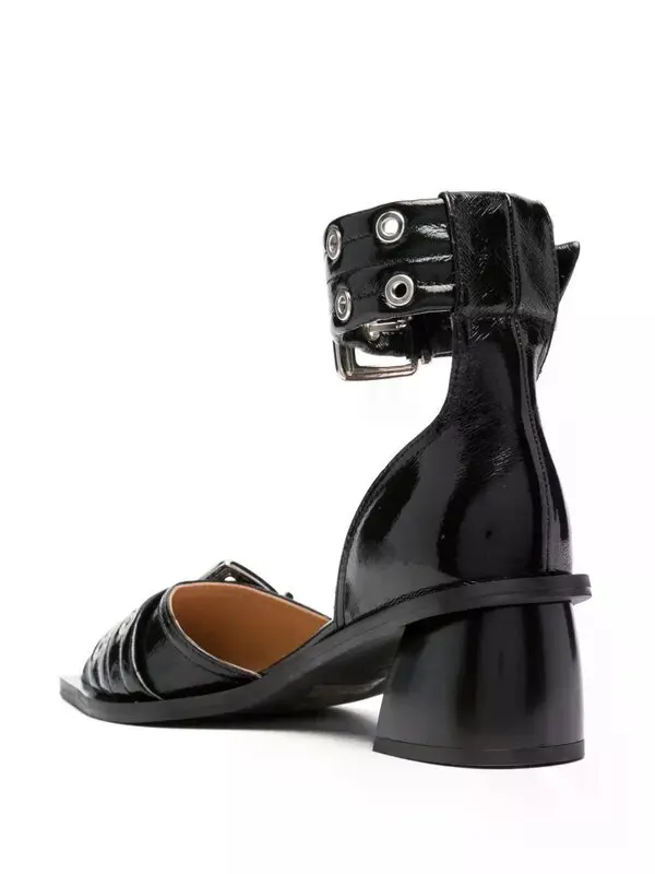 GANNI 50mm Buckle-detail Pumps - Black