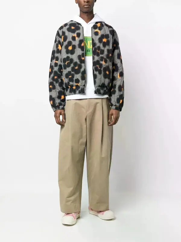 Kenzo Hana Leopard Reversible Bomber Jacket