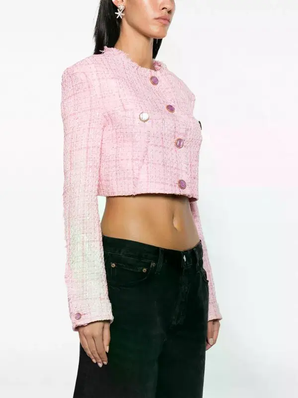 Gcds Cropped Tweed Jacket
