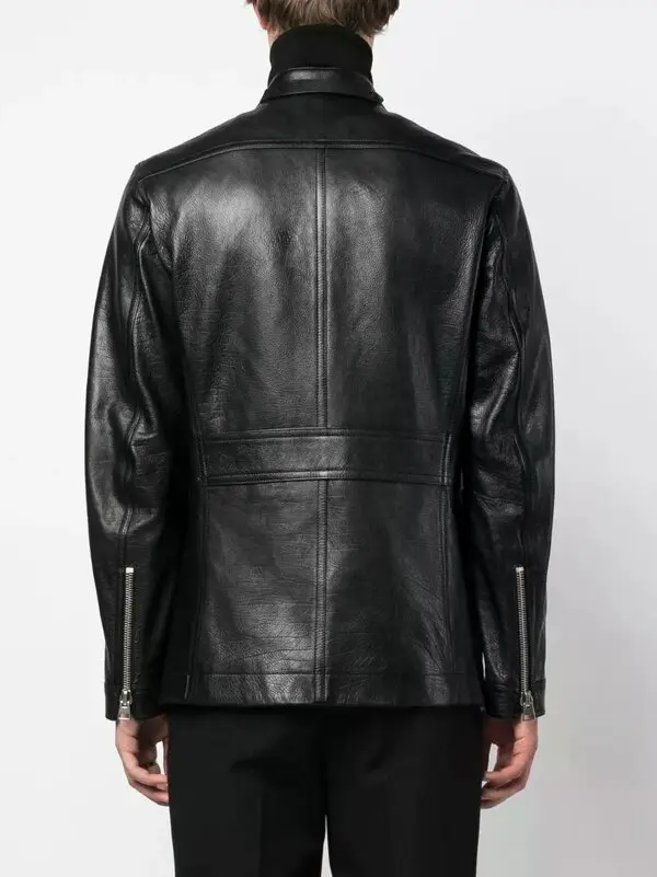 TOM FORD Leather Zip-up Jacket - Black