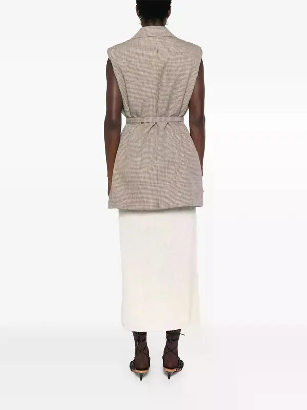 JIL SANDER Checked Virgin Wool Vest