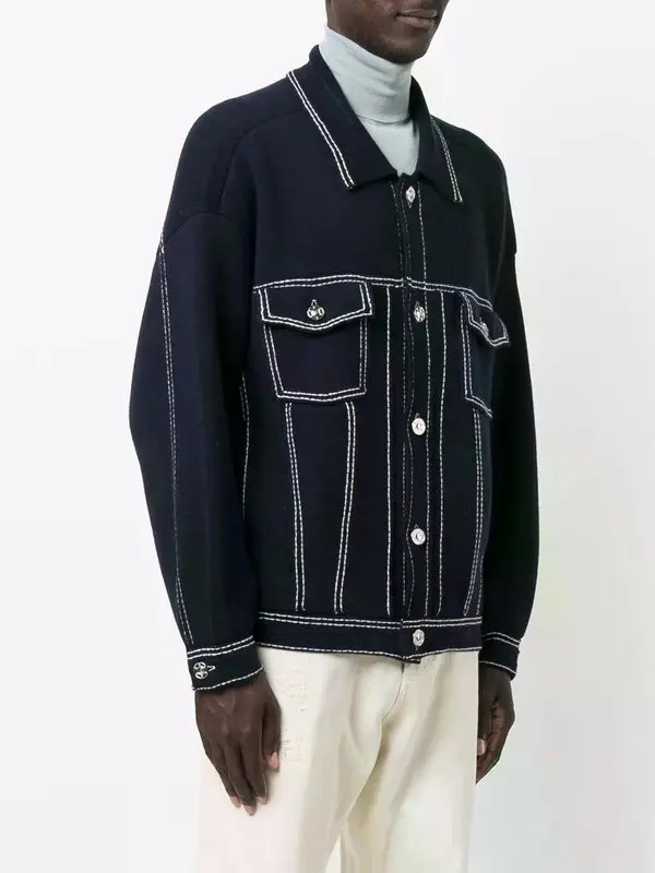 BARRIE Oversized Denim Jacket - Blue