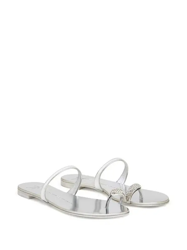 GIUSEPPE ZANOTTI Crystal-embellished Sandals - Silver