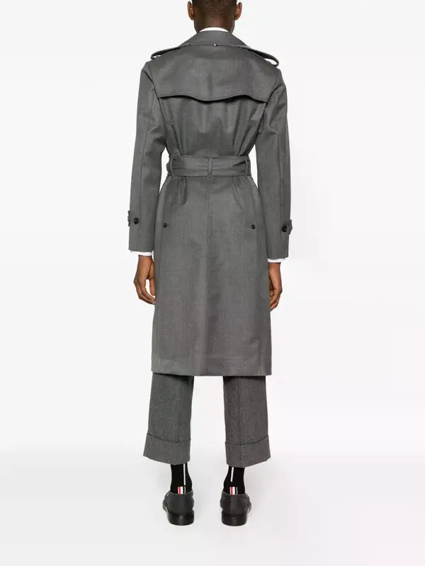 Thom Browne Wool Double-breasted Trench Coat