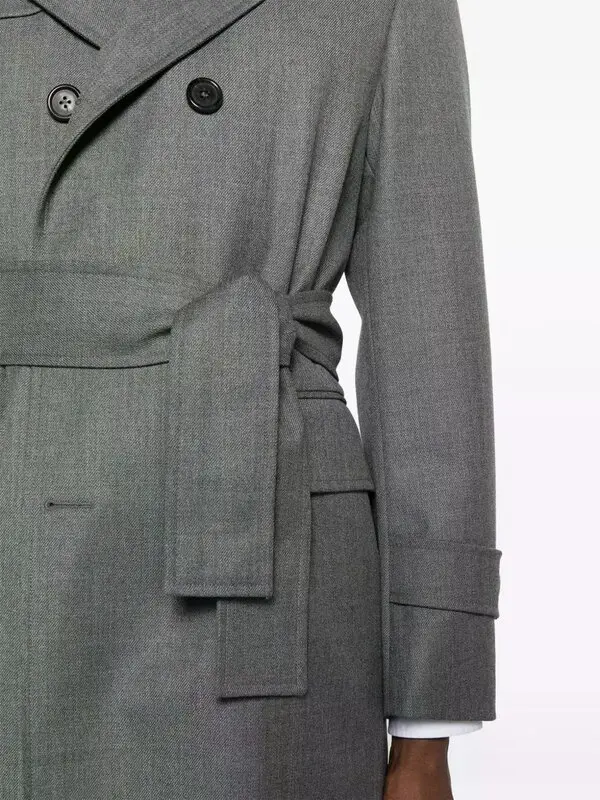 Thom Browne Wool Double-breasted Trench Coat