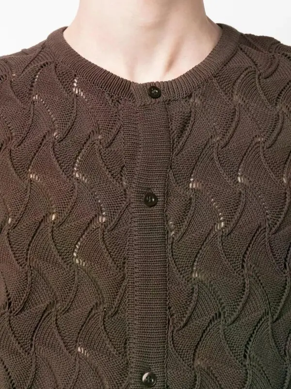 ROBYN LYNCH Wave Cable-knit Cardigan