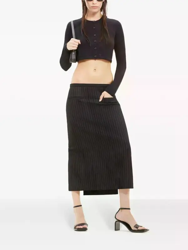 COURREGES Cropped Fine-knit Cardigan