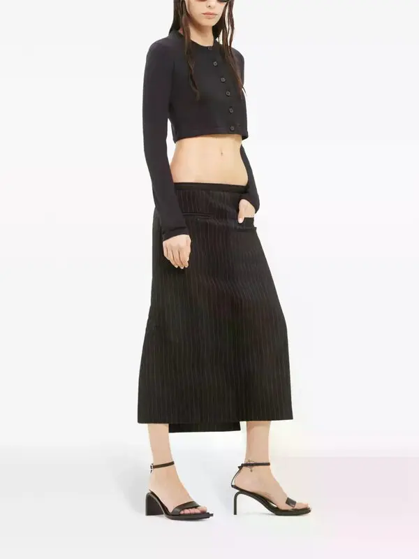 COURREGES Cropped Fine-knit Cardigan