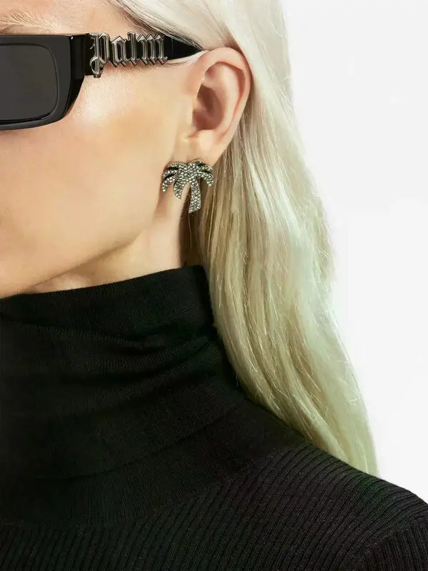 Palm Angels Milford Rectangular-frame Sunglasses - Black