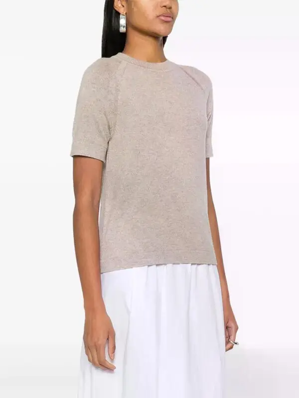 BARRIE Cashmere Knitted Top - Neutrals