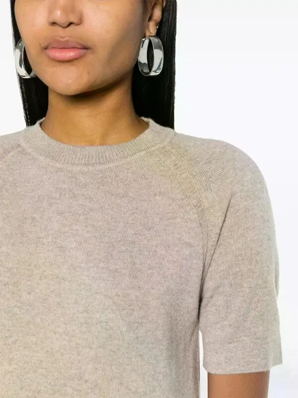 BARRIE Cashmere Knitted Top - Neutrals