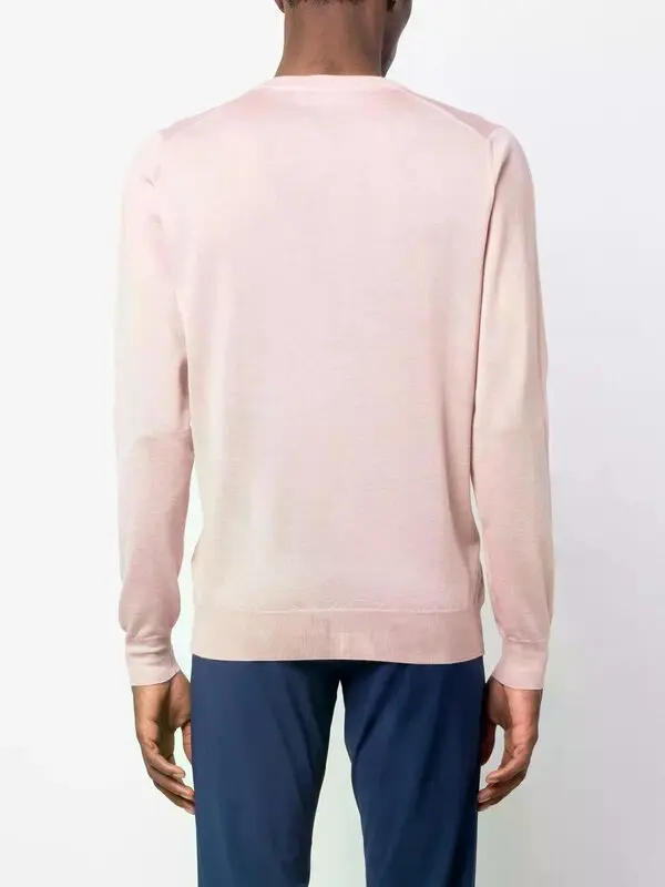 Fedeli Ribbed Crew Neck Jumper - Pink