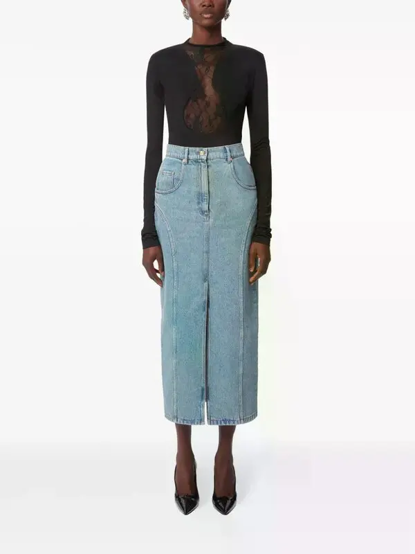 Nina Ricci Long Denim Skirt