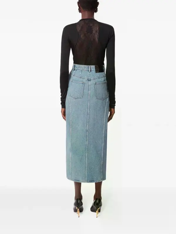 Nina Ricci Long Denim Skirt