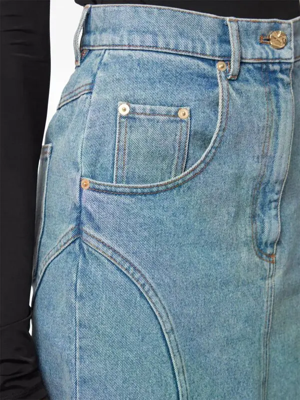 Nina Ricci Long Denim Skirt