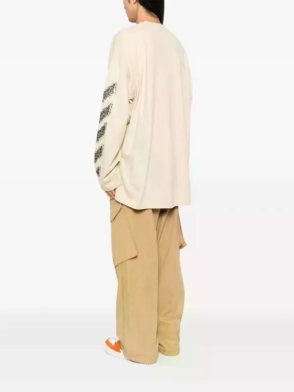 Off-White Logo-embroidered Long-sleeved T-shirt