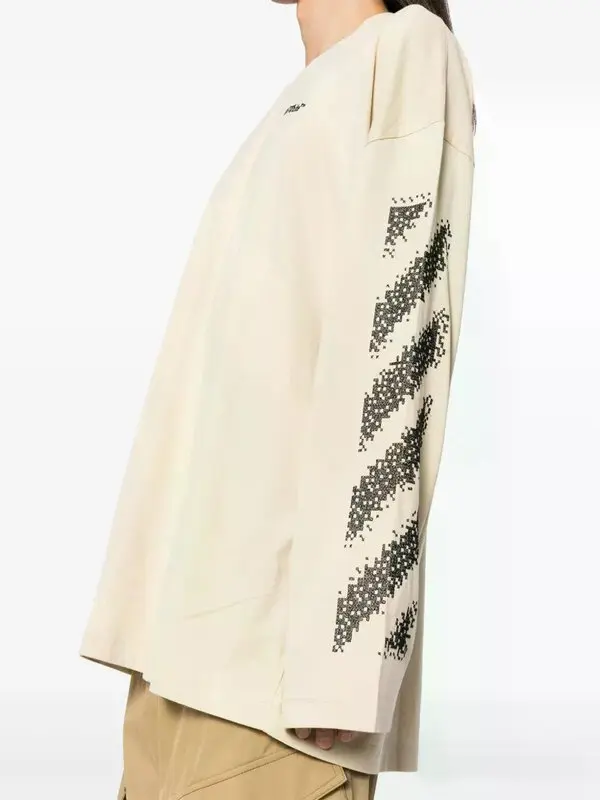 Off-White Logo-embroidered Long-sleeved T-shirt